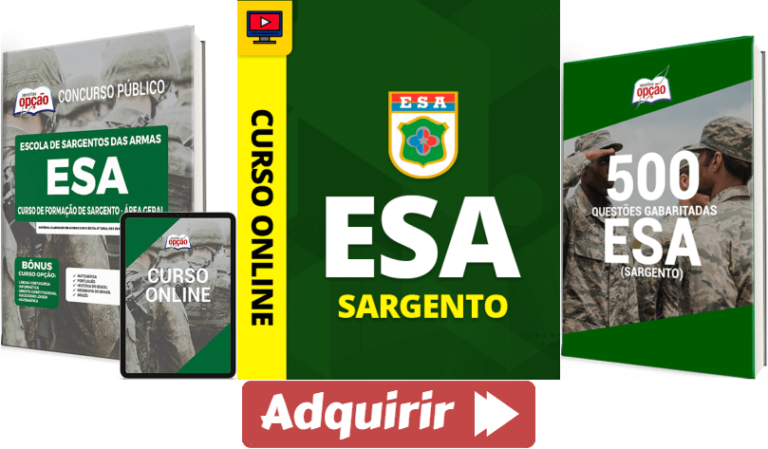Apostila e Curso Concurso Escola de Sargentos das Armas ESA 2023 ...